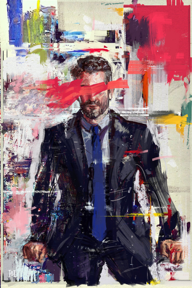 Framed Sartorial Painting No.36 Claudio Calò , 16" X 24" – Prorsum Museum